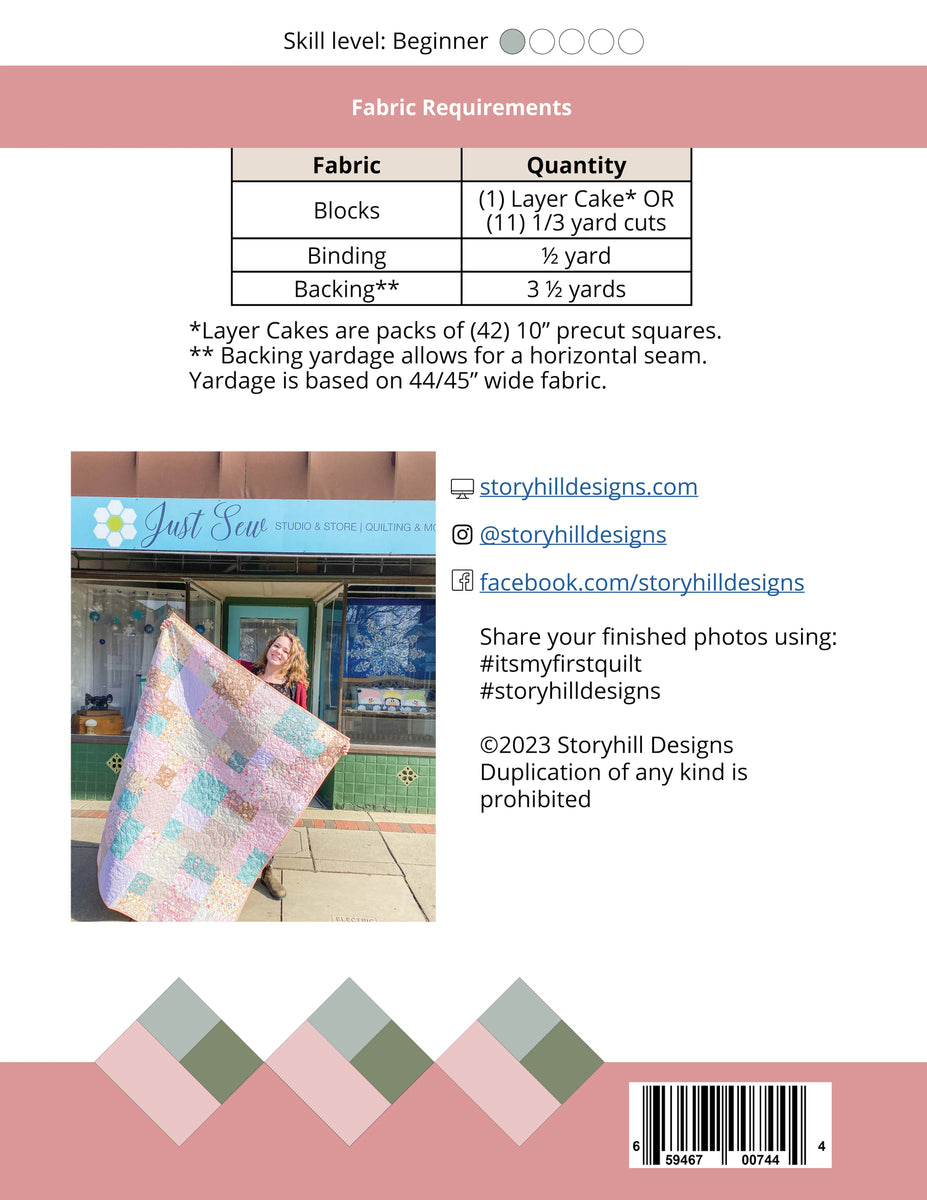 Your First Quilt Pattern - Storyhill Designs – Summit St Shop
